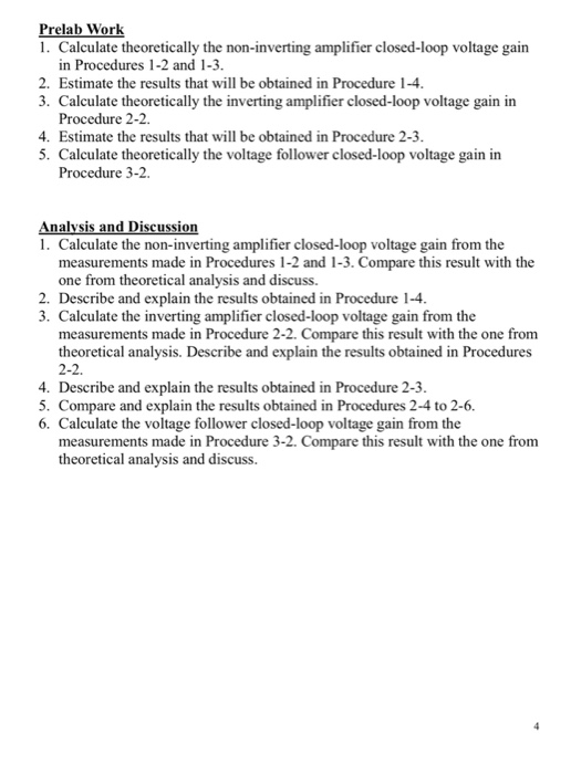 Experiment 2 Noninverting And Inverting Amplifiers
