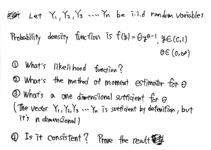 Solved Yn be i.i.d random variables hat Let Yı, Y2, Yz | Chegg.com
