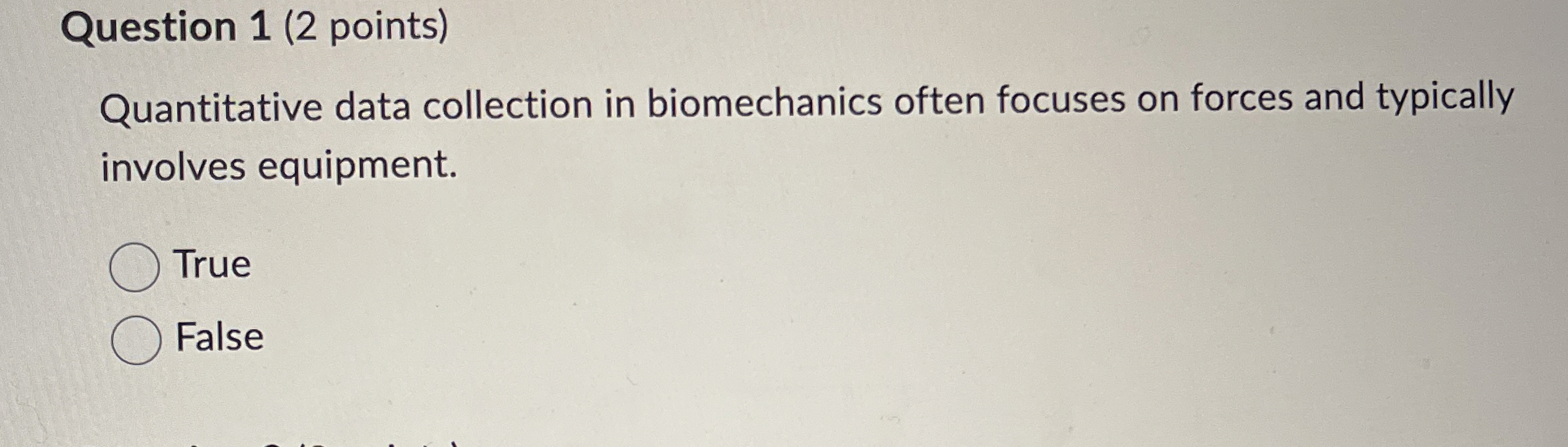 Question 1 (2 ﻿points)Quantitative data collection in | Chegg.com
