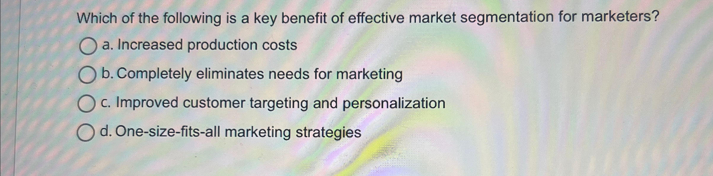 Solved Which of the following is a key benefit of effective | Chegg.com