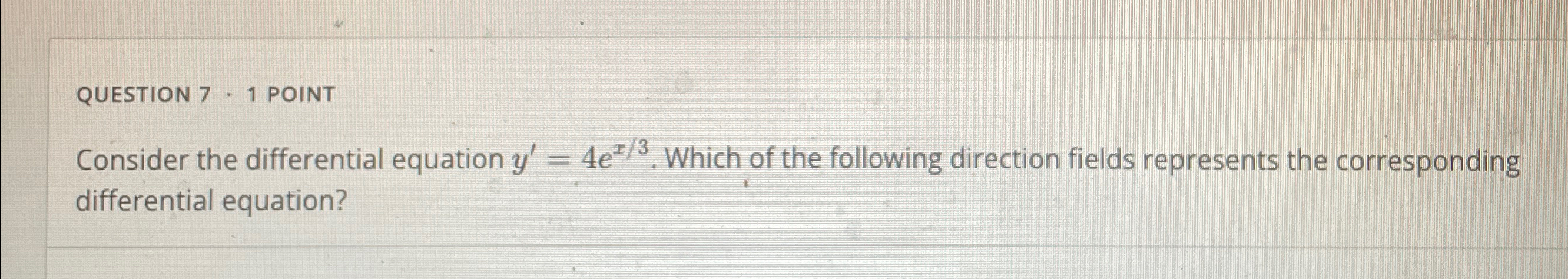 QUESTION 7 - 1 POINTConsider the differential | Chegg.com QUESTION 7 - 1 POINTConsider the differential | Chegg.com