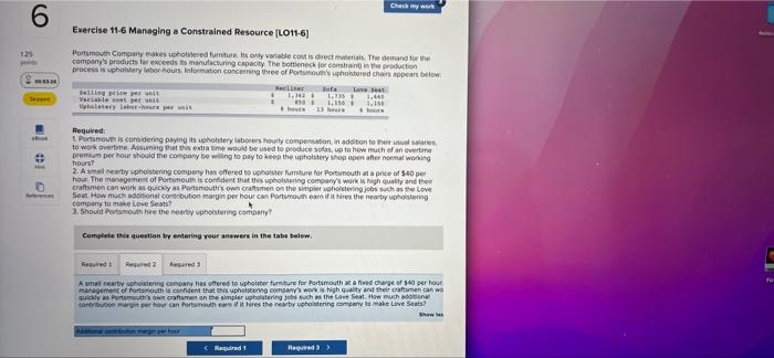 Check my werk 0 125 Exercise 116 Managing a | Chegg.com