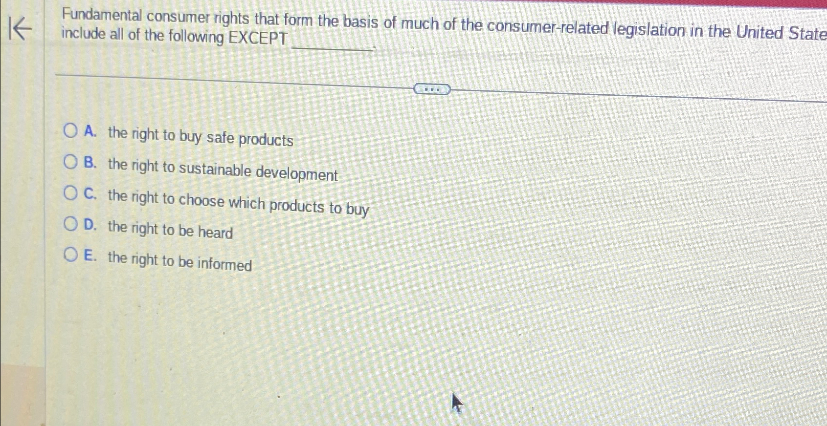 Solved Fundamental consumer rights that form the basis of | Chegg.com