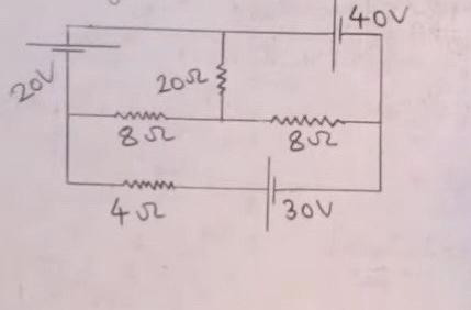Solved Find the current across the resistance 20 ﻿ohm | Chegg.com