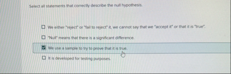 Solved Select all statements that correctly describe the | Chegg.com