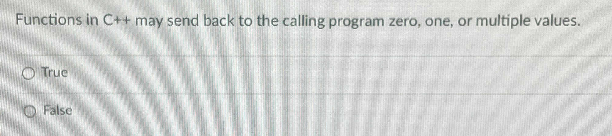 Solved Functions in C++ ﻿may send back to the calling | Chegg.com