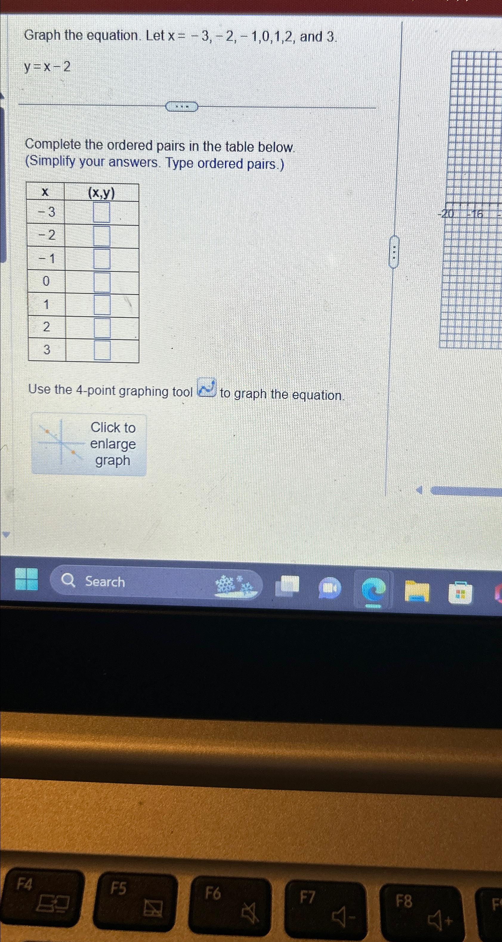 Solved Graph the equation. Let x=-3,-2,-1,0,1,2, ﻿and | Chegg.com