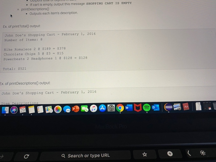 Solved 9.25 LAB*: Program: Online shopping cart (Part 2) | Chegg.com