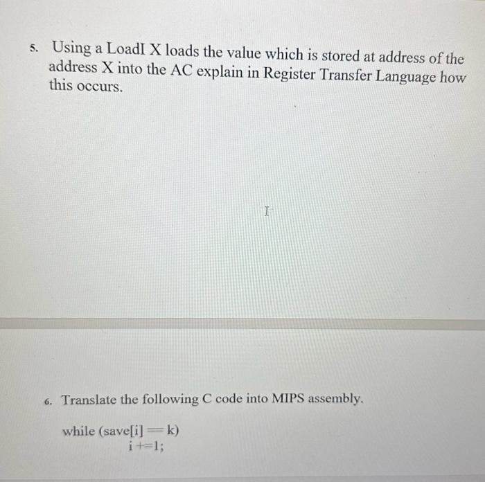 Solved 4. Using a AddX adds the value stored at address X | Chegg.com