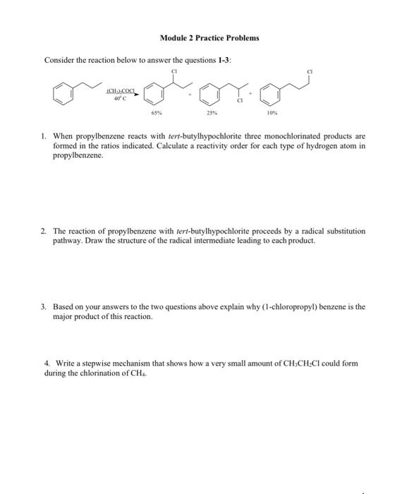 Solved Module 2 Practice Problems Consider the reaction | Chegg.com