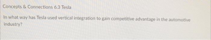 Solved CONCEPTS & CONNECTIONS 6.3 TESLA'S VERTICAL | Chegg.com