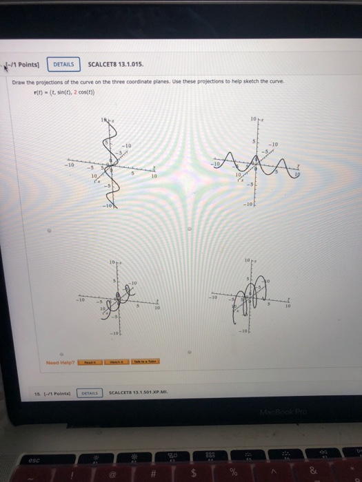 Solved N-/1 Points) DETAILS SCALCET8 13.1.015. Draw the | Chegg.com