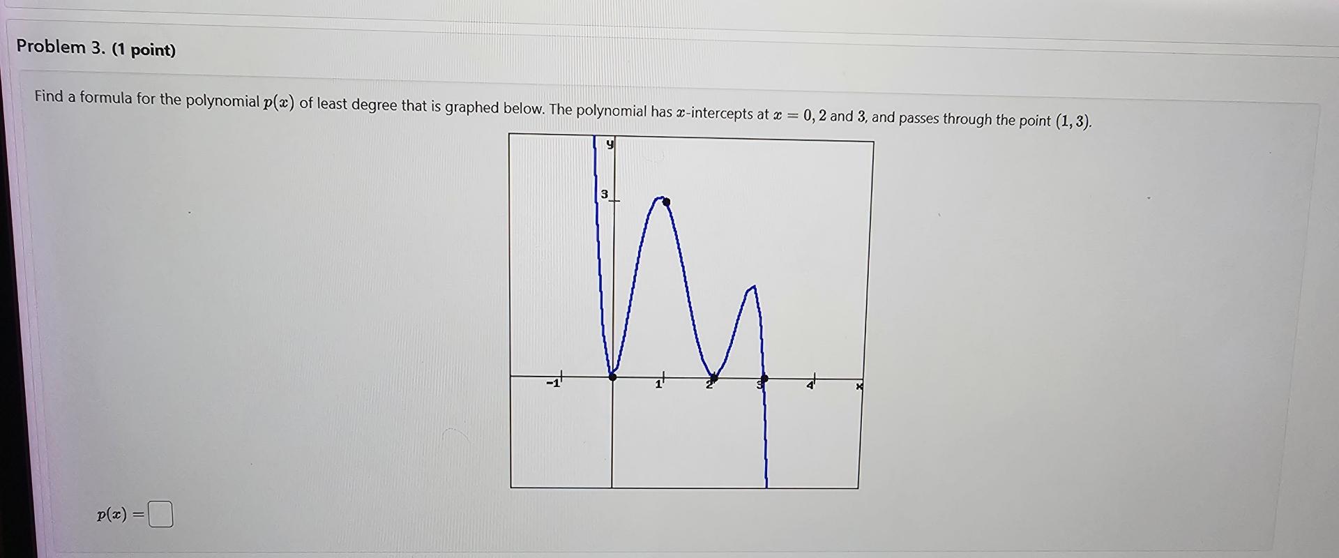 Solved Problem 3. (1 ﻿point)Find a formula for the | Chegg.com