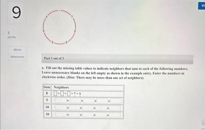 Solved a. Fill out the missing table values to indicate | Chegg.com