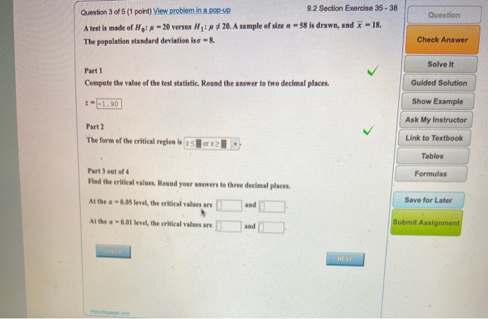 Solved Question 3 of 5 (1 point) View problem in a pop-up A | Chegg.com