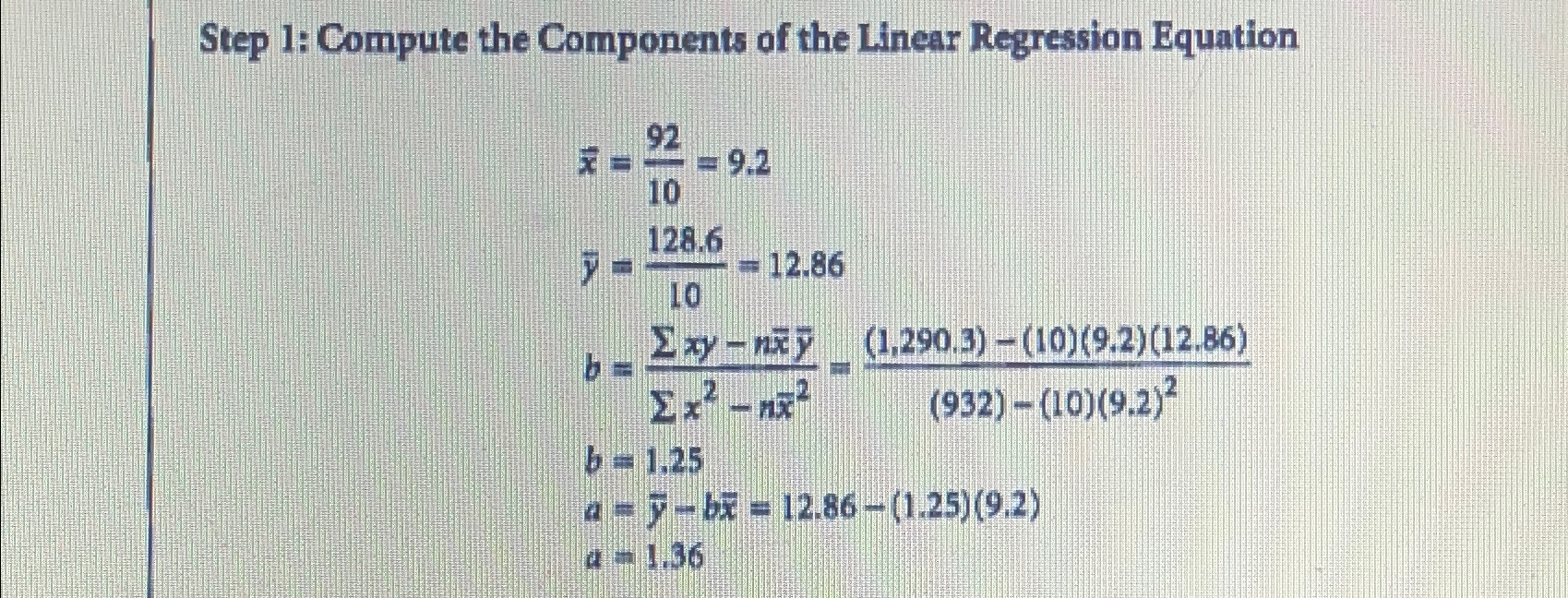 Solved Step 1: Compute the Components of the Linear | Chegg.com