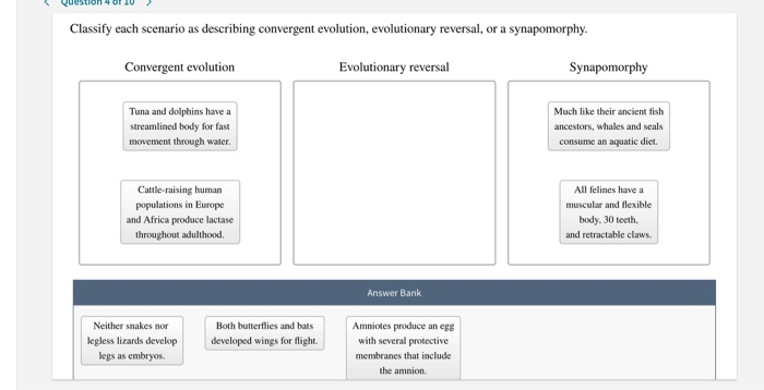Solved Question 4 OF 10 Classify each scenario as describing | Chegg.com