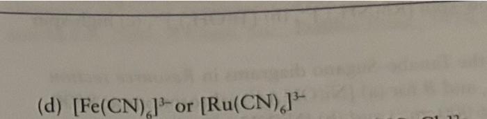 Solved 20.6 For each of the following pairs of complexes, | Chegg.com