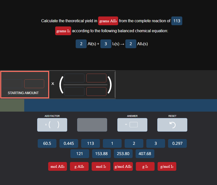 Solved Calculate the theoretical yield in grams Alls from | Chegg.com