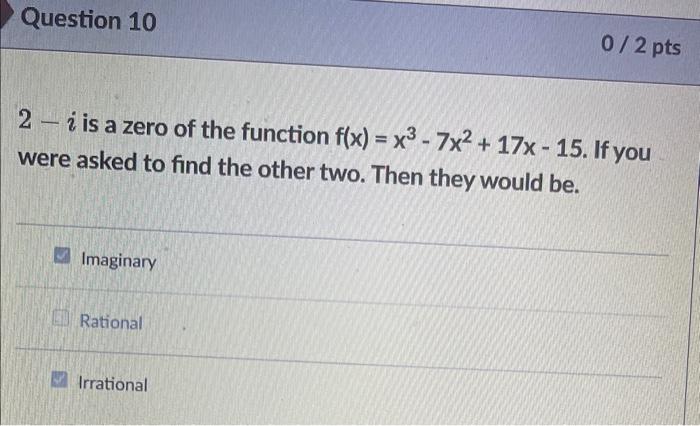 Solved How many possible rational zeros does this function | Chegg.com
