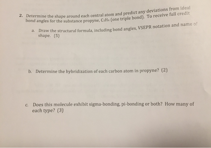 Solved 2. Determine the shape around each central atom and | Chegg.com
