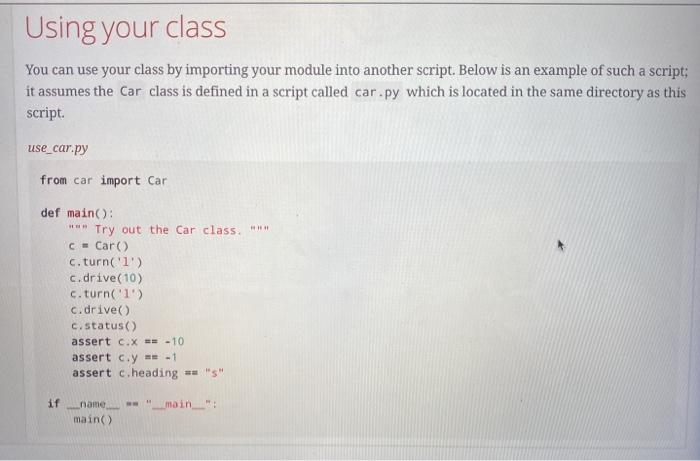 Solved Exercise: Car class Home Modules Stylesheet Syllabus | Chegg.com