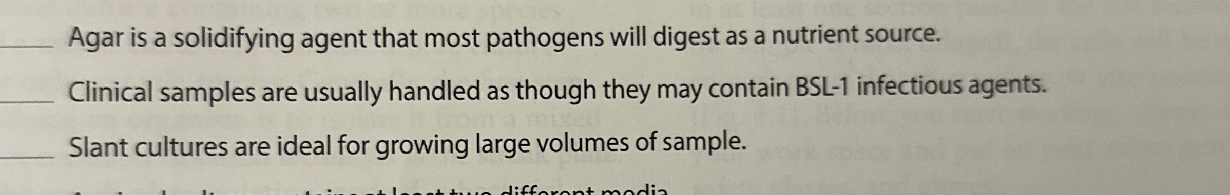 Solved q, ﻿Agar is a solidifying agent that most pathogens | Chegg.com