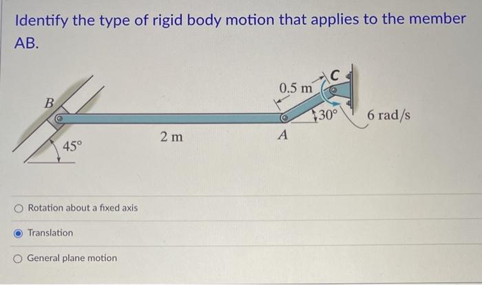 Solved Identify the type of rigid body motion that applies | Chegg.com