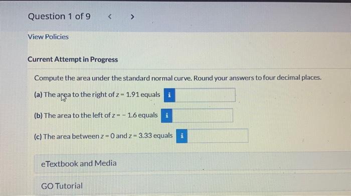 Solved Compute the area under the standard normal curve. | Chegg.com