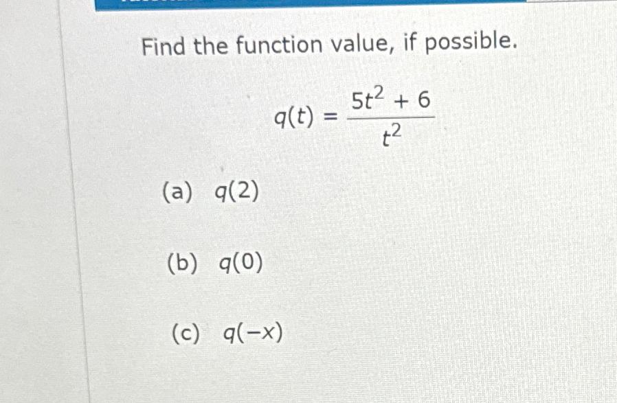 Solved Find the function value, if | Chegg.com