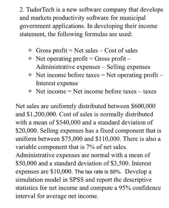 2. TudorTech is a new software company that develops | Chegg.com