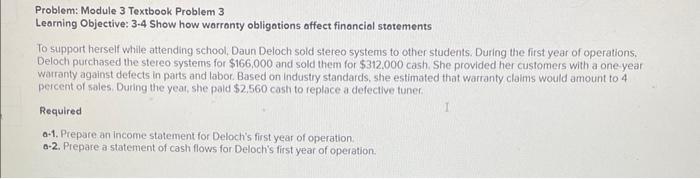 Solved Problem: Module 3 Textbook Problem 3 Learning | Chegg.com