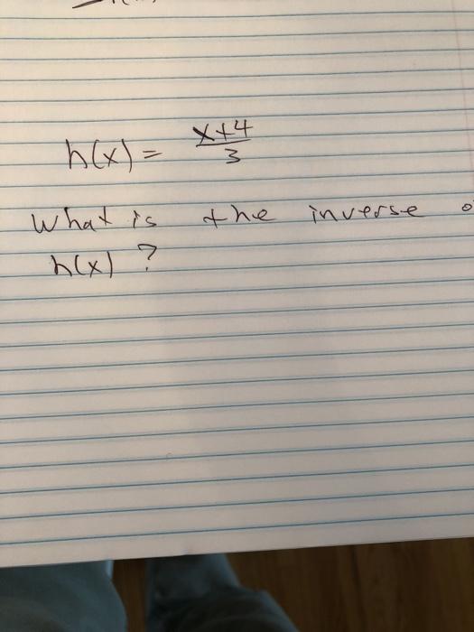 Solved H x X 4 The Inverse What Is H x Chegg