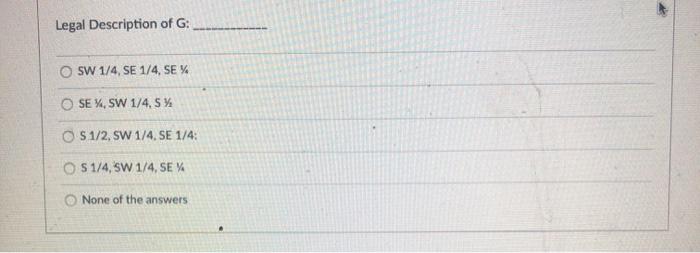 Solved Given the PLSS section shown below with eas labeld by | Chegg.com