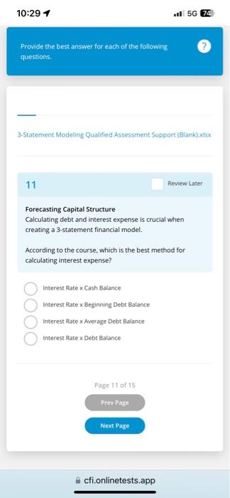 Solved 3-Statement Modeling Qualified Assessment Support | Chegg.com