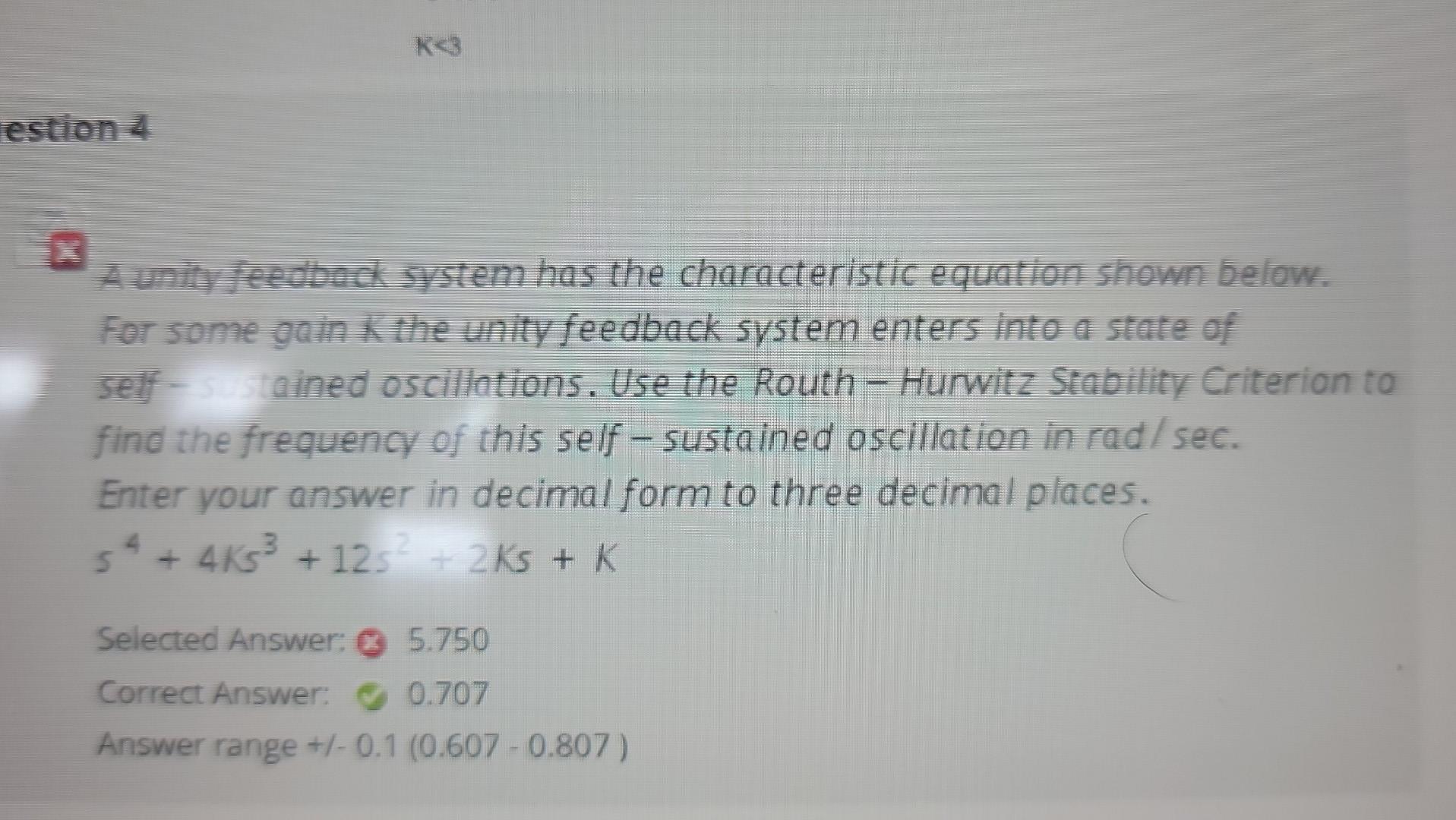 Solved A unity feedback system has the characteristic | Chegg.com