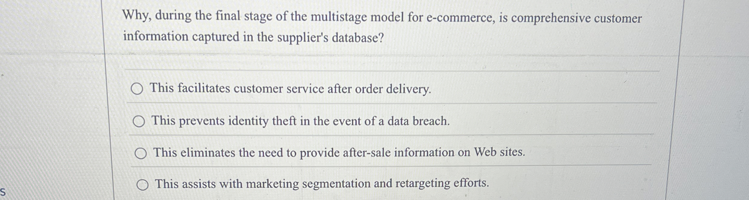 Solved Why, during the final stage of the multistage model | Chegg.com