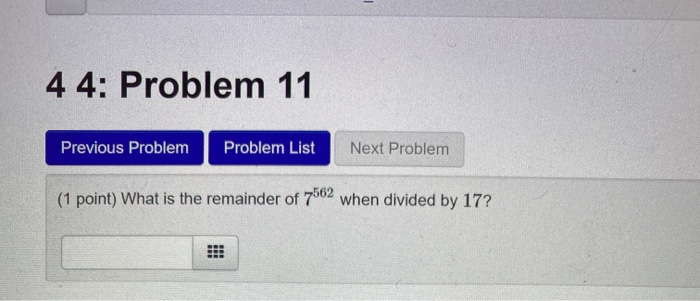 Solved 4 4: Problem 11 Previous Problem Problem List Next | Chegg.com