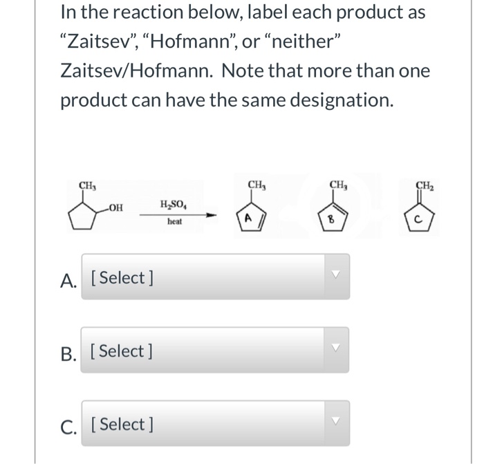 Solved In the reaction below, label each product as | Chegg.com