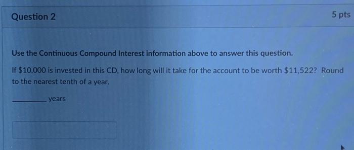Solved Continuous Compound Interest Jesaki Bank offers a 10 | Chegg.com