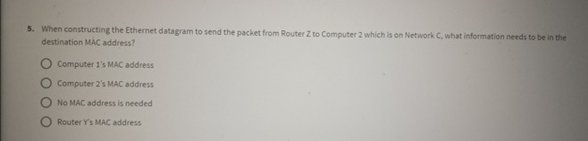 Solved When Constructing The Ethernet Datagram To Send The