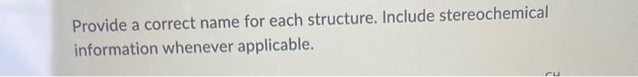 Solved 1. 2. 5. 3. 4. Provide a correct name for each | Chegg.com