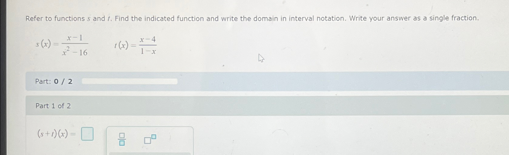Solved Refer to functions s ﻿and t. ﻿Find the indicated | Chegg.com