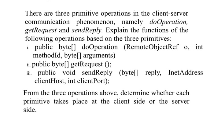 There are three primitive operations in the | Chegg.com