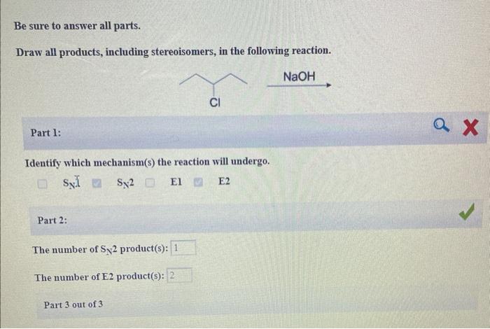 Solved Be sure to answer all parts. Draw all products, | Chegg.com