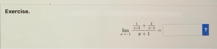 Solved Exercise. lim 2+3 +225 2+1 | Chegg.com