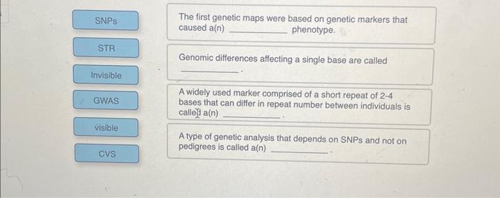 Solved The first genetic maps were based on genetic markers | Chegg.com