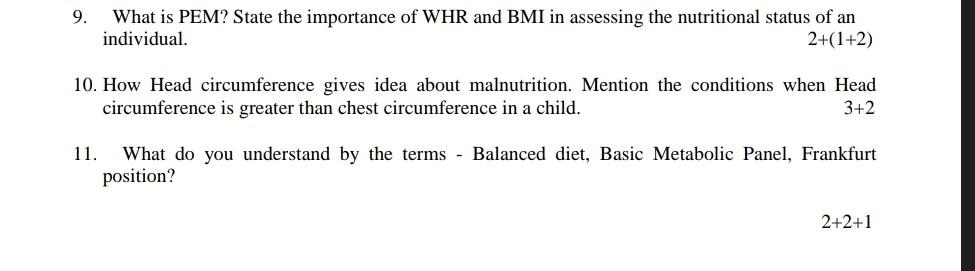 Solved What is PEM? State the importance of WHR and BMI in | Chegg.com