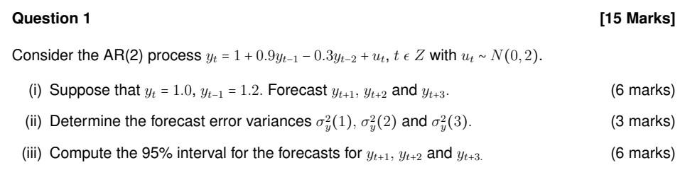 Solved Consider the AR(2) process | Chegg.com