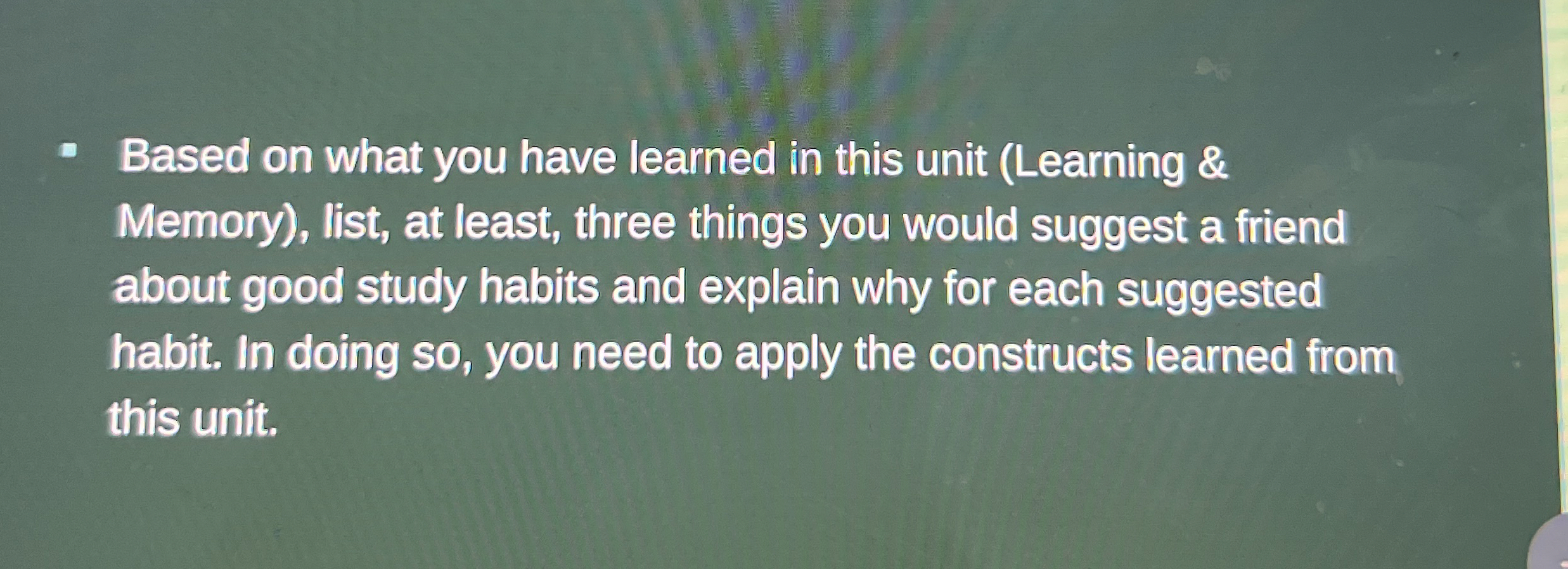 Solved Based on what you have learned in this unit (Learning | Chegg.com